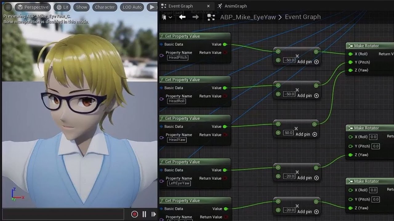 UE5 Mocap 08: 用Live Link Face控制頭部和眼球轉動 - YouTube
