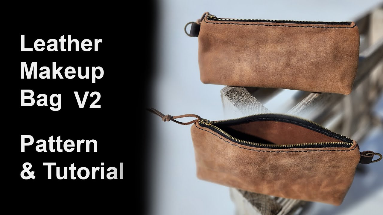 Leather Makeup Bag V2 Pdf Pattern Version 2 And Tutorial Diy For 8608