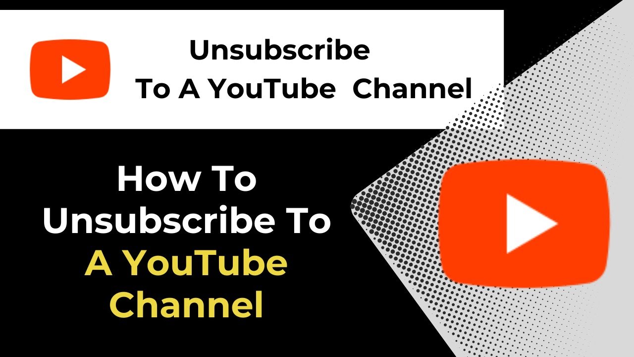 How To Unsubscribe To A YouTube Channel - YouTube