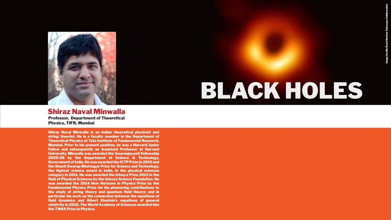 Institute Colloquium 2019 "Black Holes" By Dr Shiraz Naval Minwalla | Q ...