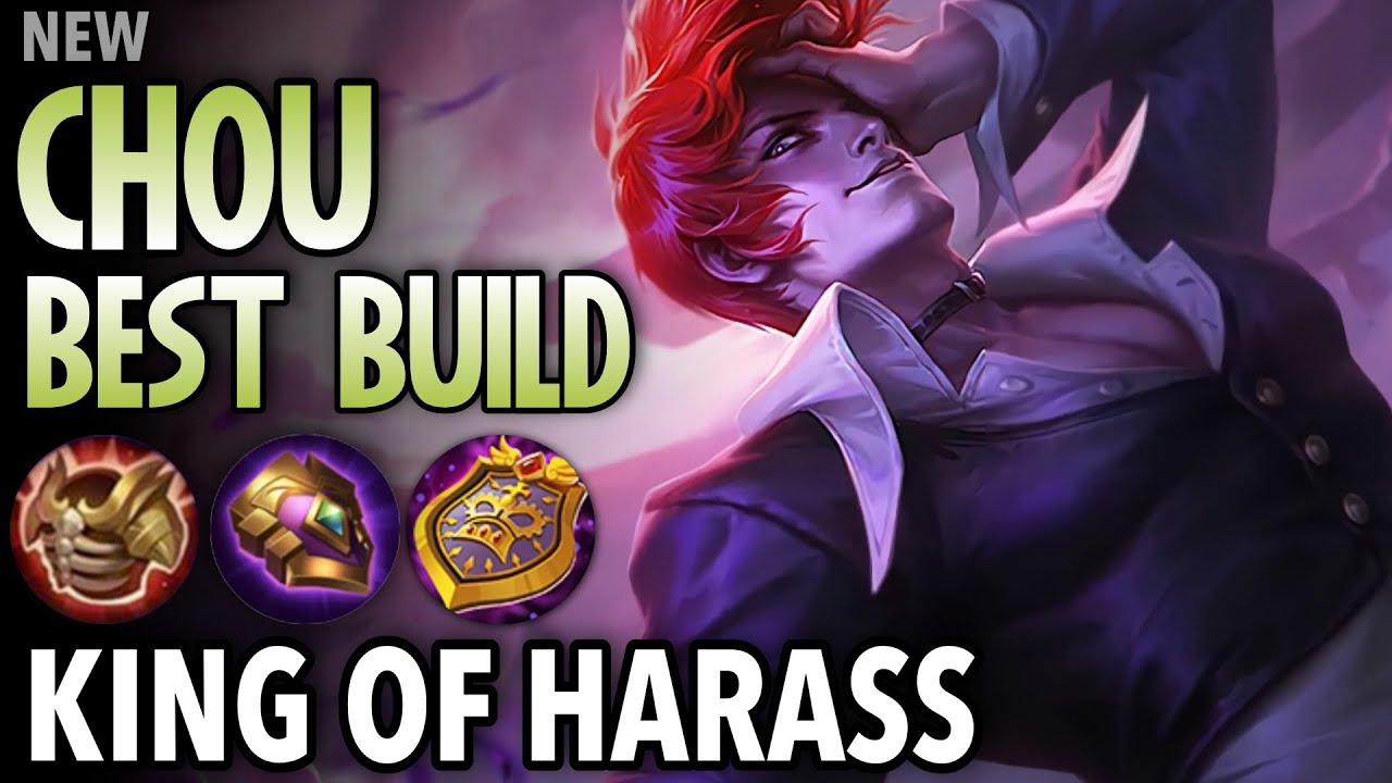 KING OF HARASS | CHOU BEST BUILD TANK!! TOP 1 GLOBAL CHOU - MLBB - YouTube
