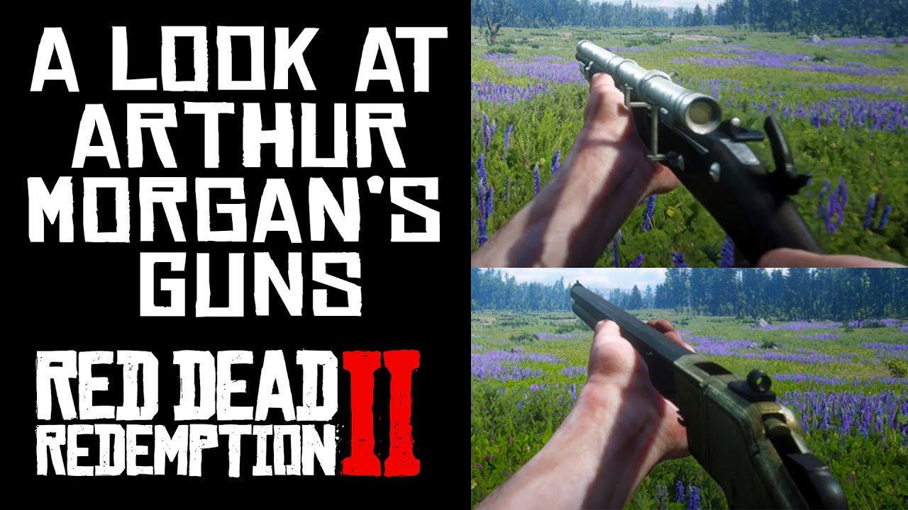 [ASMR] A Look At Some Of Arthur Morgan's Guns (Red Dead Redemption 2 ...