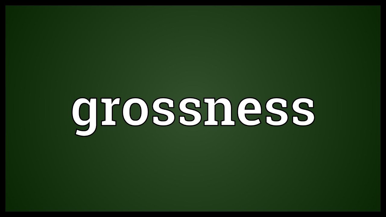 Grossness Meaning - YouTube