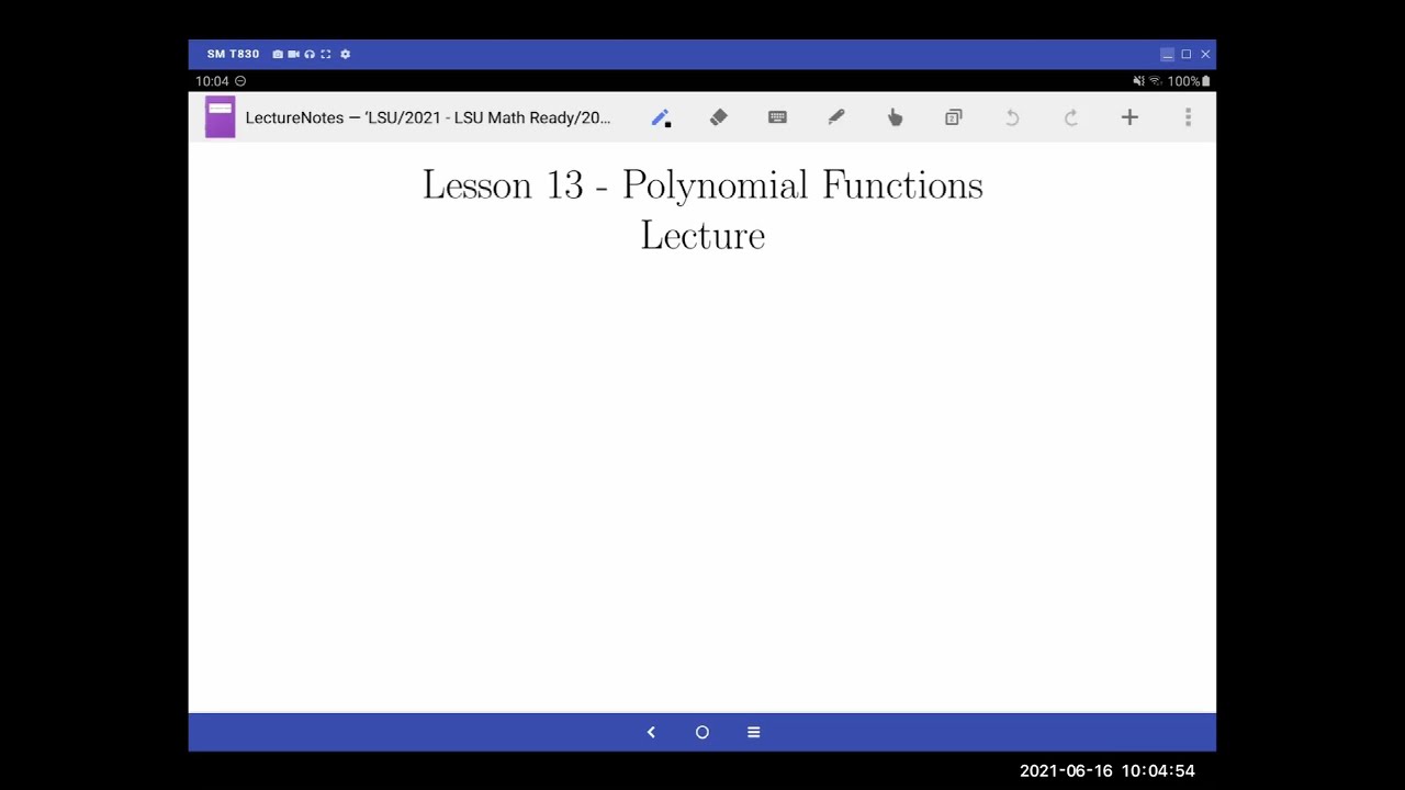 Lesson 13 - Polynomial Functions - YouTube