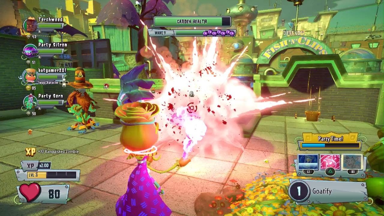Plants vs Zombies GW2: Party Rose Gameplay - YouTube