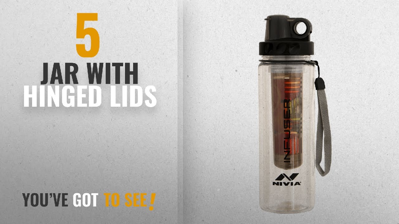 Top 10 Jar With Hinged Lids [2018]: Nivia Fruit Infuser Sipper - YouTube