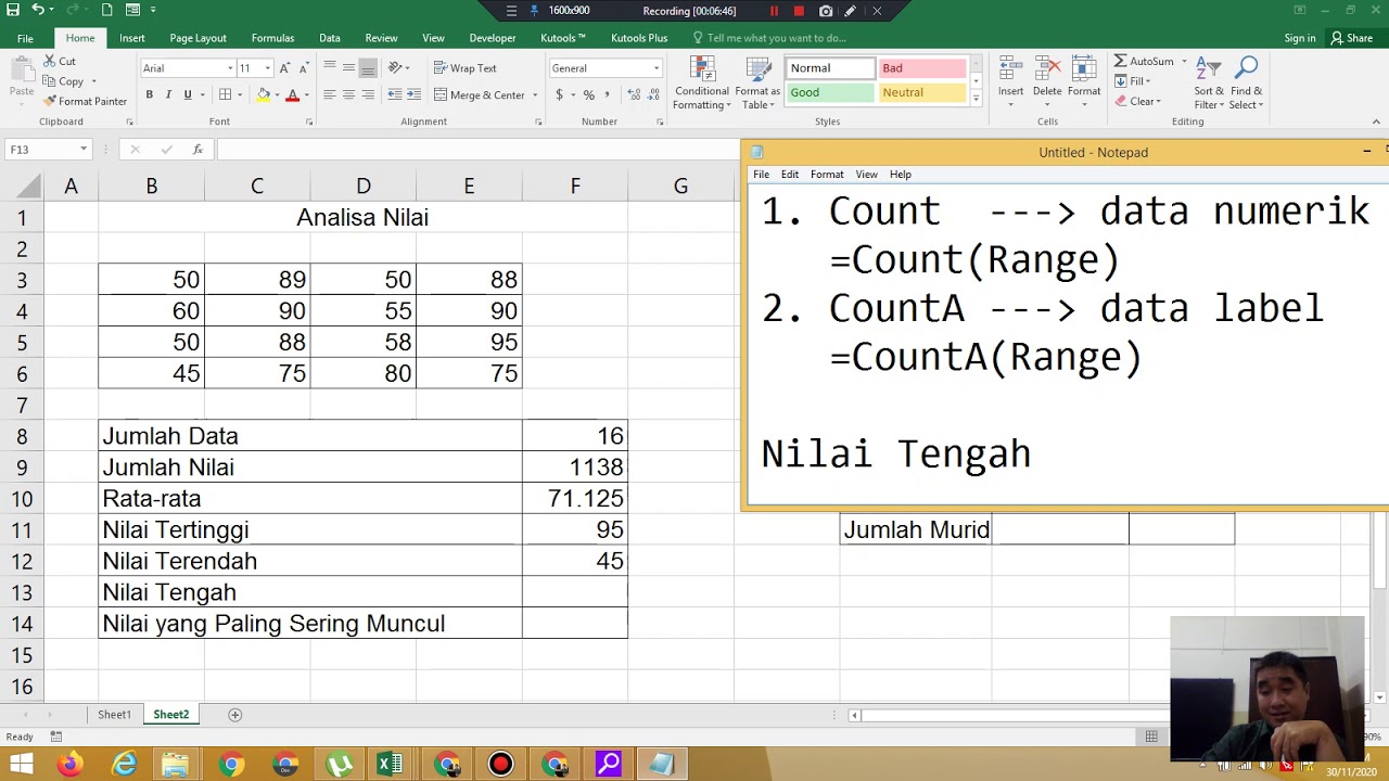 Microsoft Excel - Fungsi Statistika - YouTube