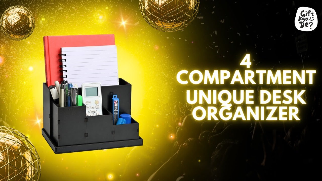 4 Compartment Desk Organizer For Home & Office, Desk Accessories ...