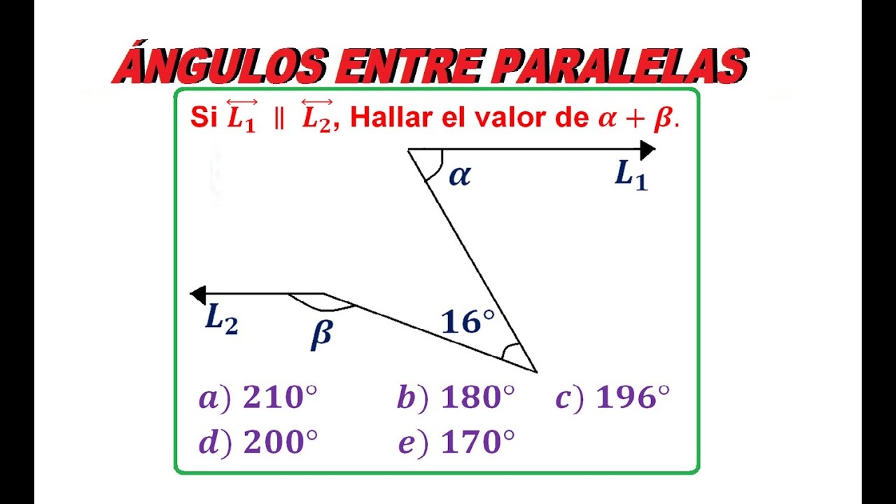 1) Ángulos entre paralelas. - YouTube