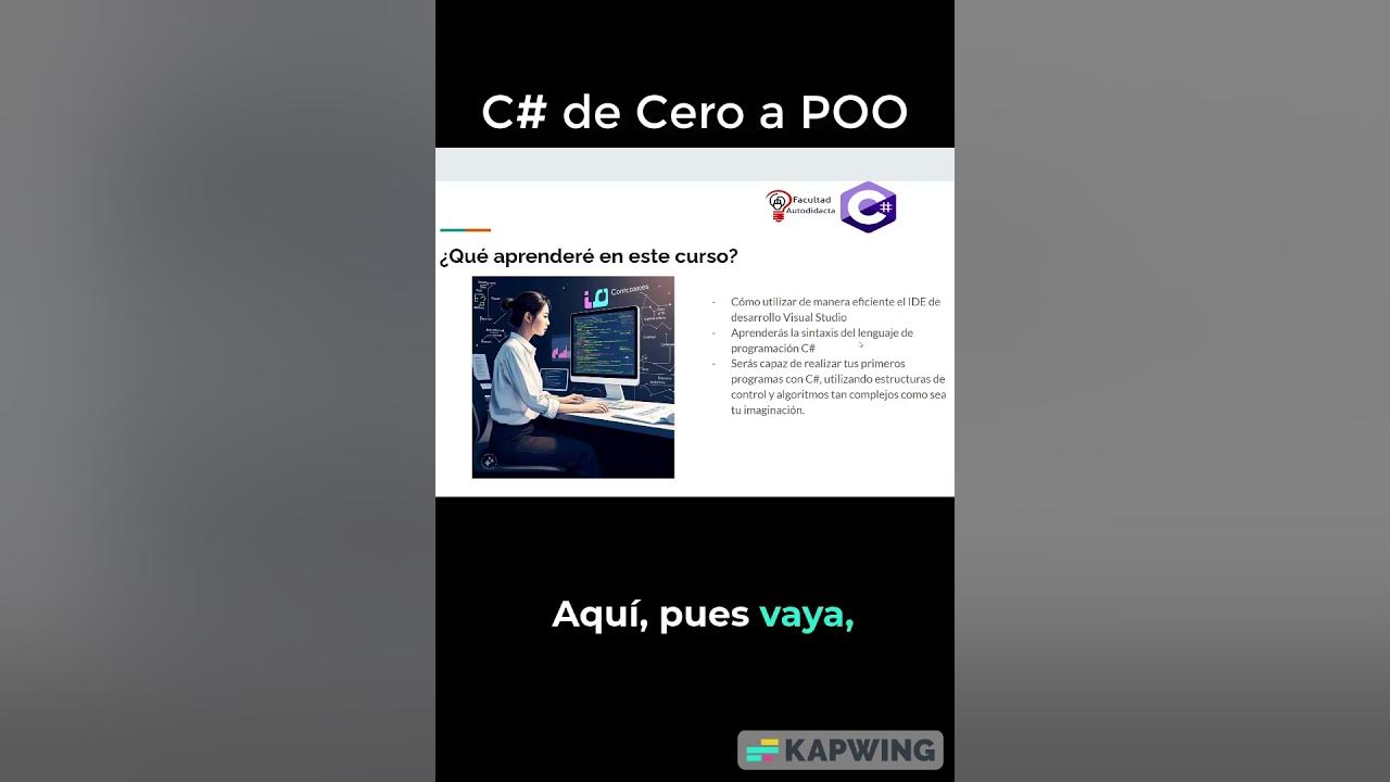 ¿Qué aprendere en el curso de C# de Cero a POO? #csharp #windows #microsoft - YouTube