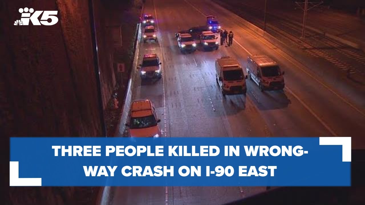 BREAKING: Three people killed in wrong-way crash on I-90 - YouTube