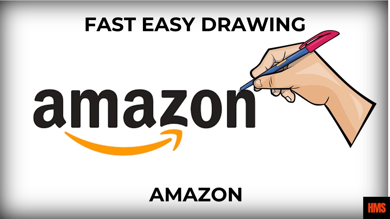 Easy Drawing | Amazon Logo / How to Draw Famous Brand Logos | Amazon ...
