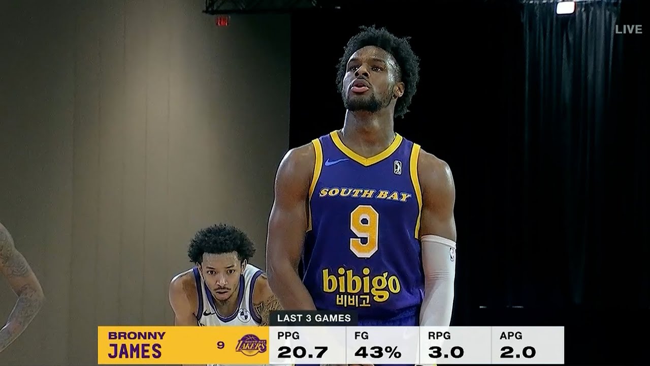 Bronny James Highlights vs Swarm | Lakers Highlights - YouTube