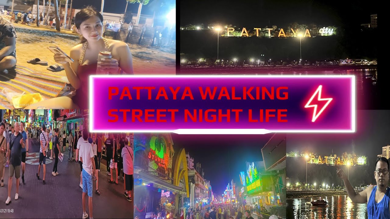 Pattaya Walking Street Thailand|Nigthlife Pattaya|Beach Road Pattaya|4K ...