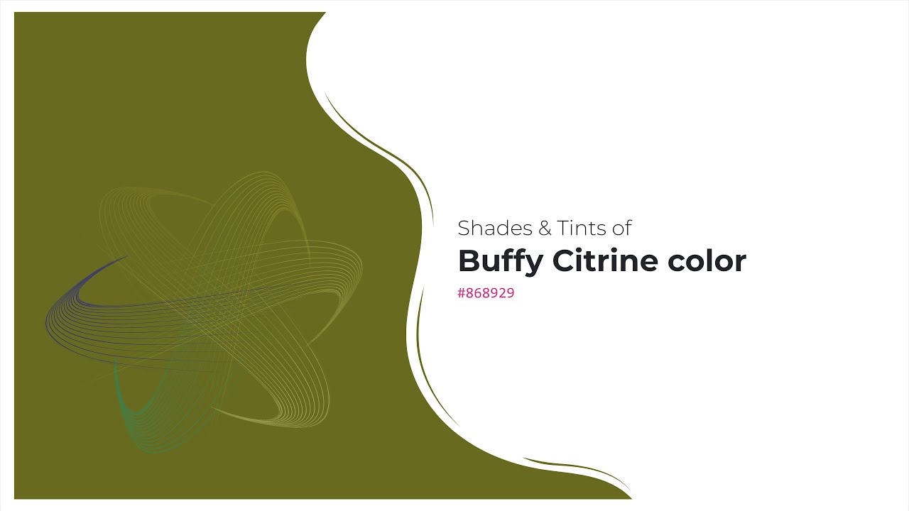 Shades & Tints of Buffy Citrine color #868929 A Warm Green color ...