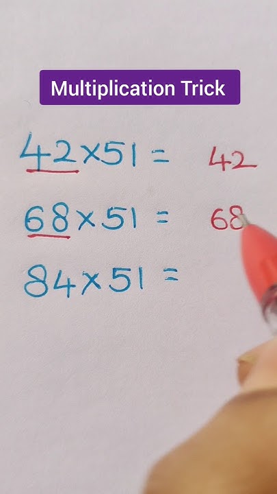 Multiplication with "51" || Maths Short Trick#shorts#maths#ytshorts#mathstricks#multiplication# ...