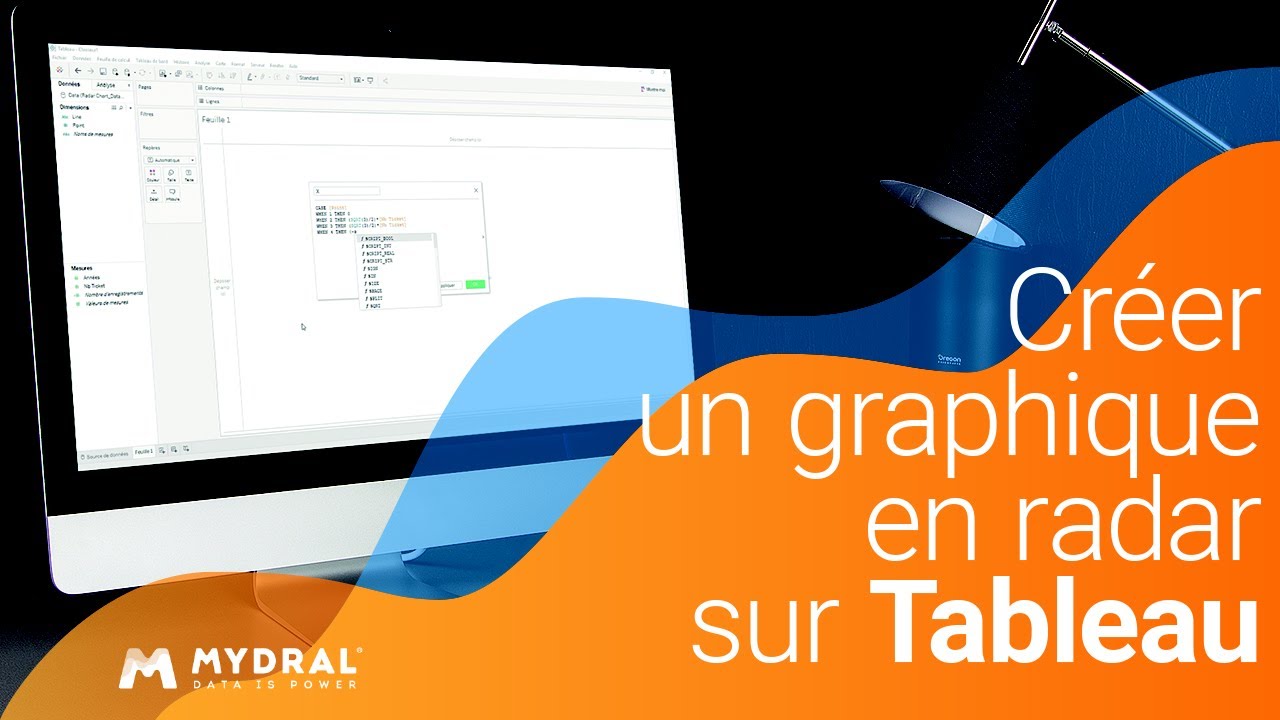 Créer un graphique en radar sur Tableau : Methode 1 - YouTube