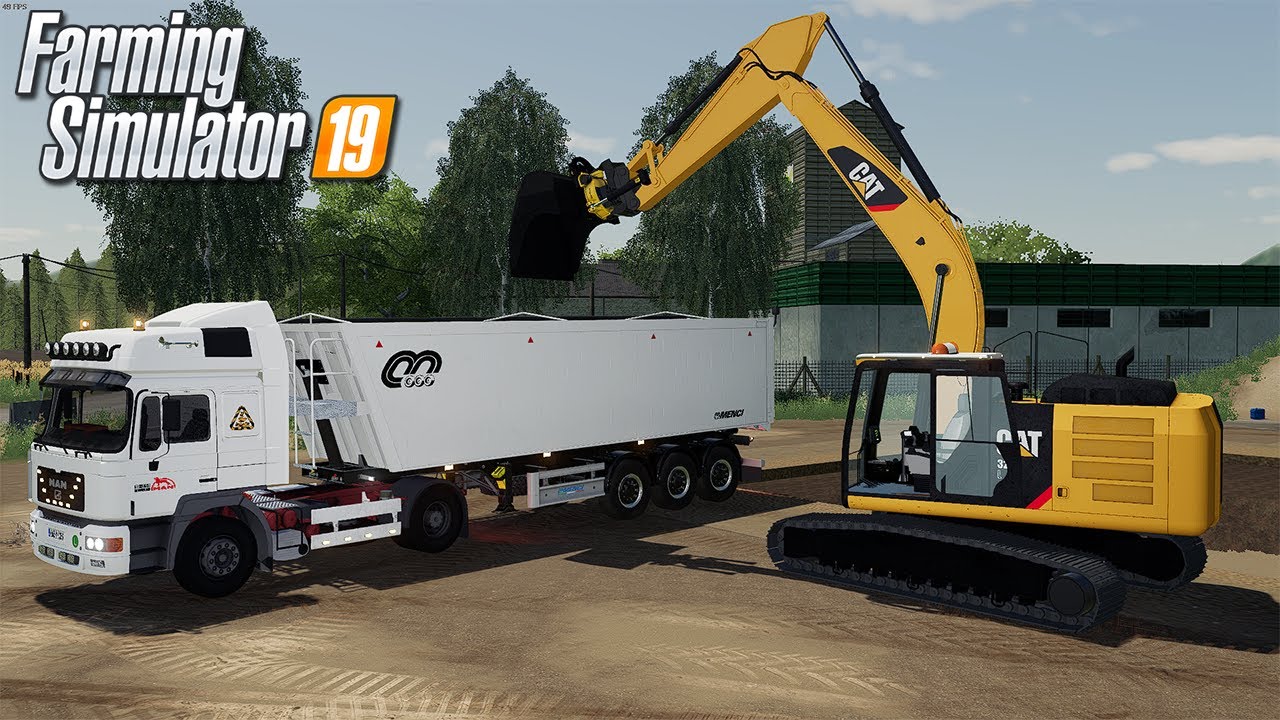 🚧CAT 329F | Public Works On The Valley The Old farm | Farming Simulator ...