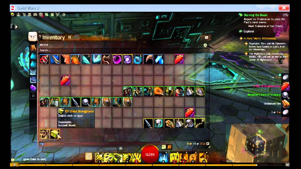 GW2 Opening Gilded Strongboxes - YouTube