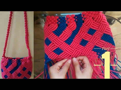 Diy Macrame Purse|One Side Bag | Part-1 By My_Craft #8 - YouTube