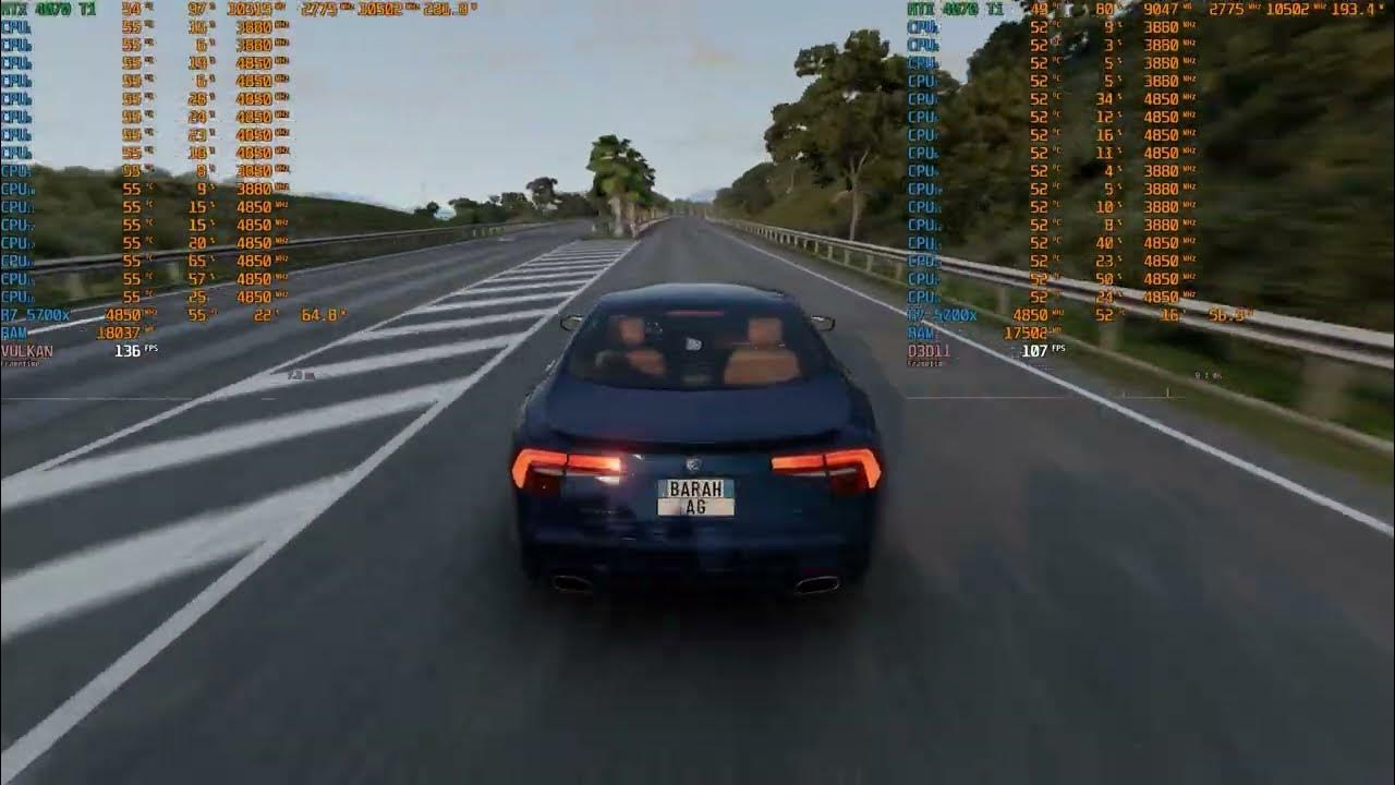 BeamNG Drive VULKAN VS D3D11(DirectX11) - YouTube