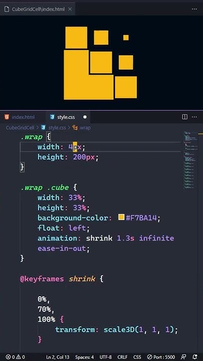 Cube Grid Cell | Loading Animation | WebDesign | ThinhPham #shorts - YouTube