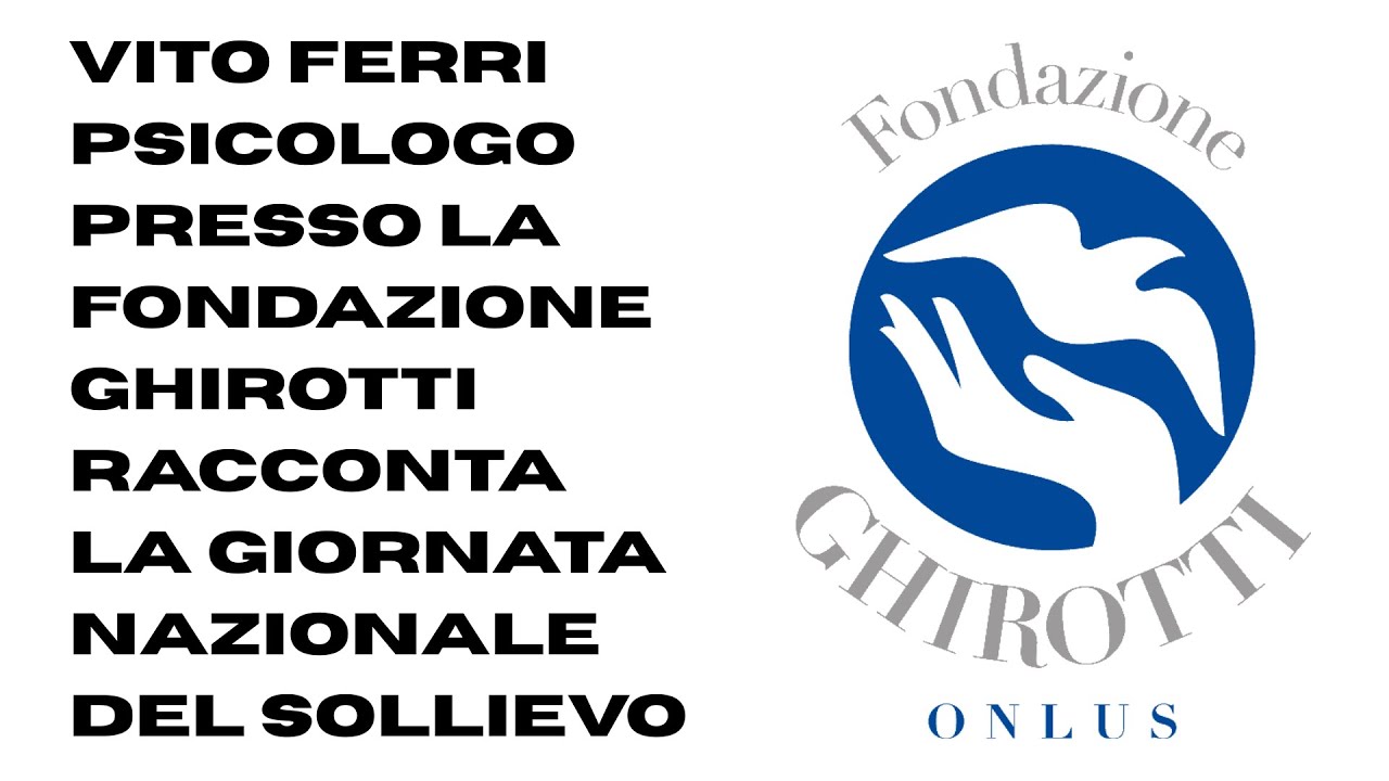 Intervista a Vito Ferri, psicologo della Fondazione Ghirotti ONLUS ...