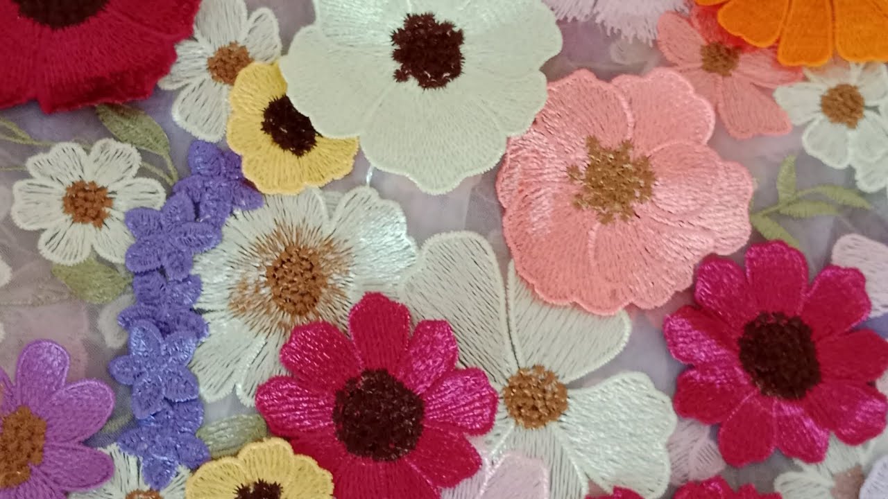 beautiful flower design fabric blouse cutting - YouTube
