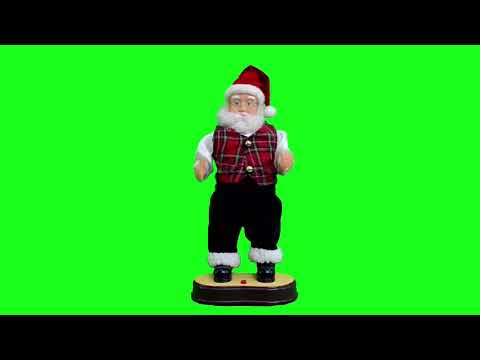 Green Screen Santa Claus Mery Christmas New Year - yeşil perde noel baba yeni yıl (No Copyright)