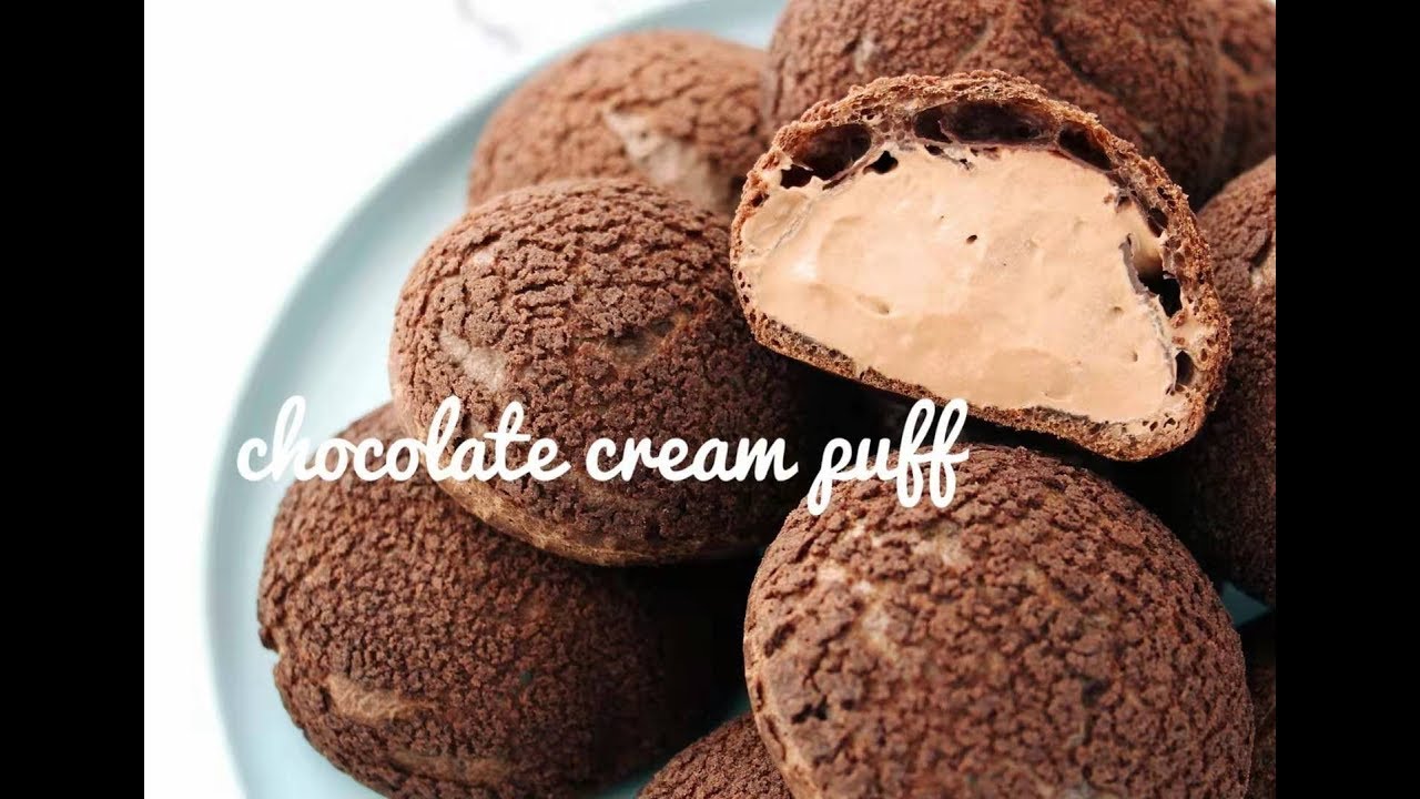 chocolate puff choux au chocolat 巧克力泡芙 choux au chocolat - YouTube