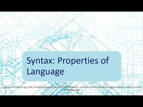 Ling1 Language Structures lecture 1 - Properties of Language - YouTube