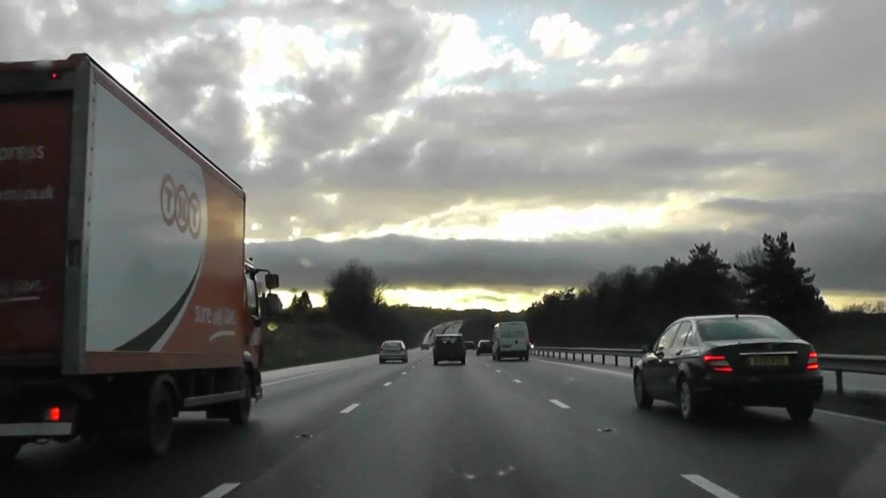 Driving On The M5 From J26 (Wellington) To J27 (Tiverton), England 23rd ...