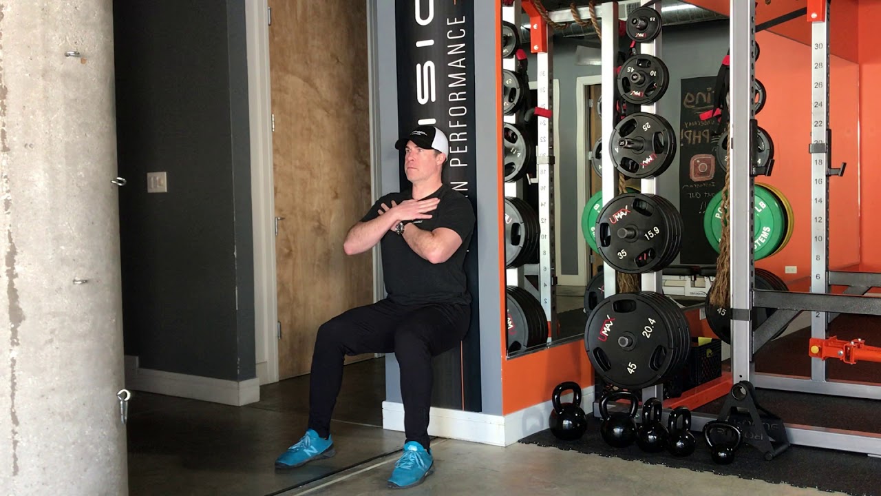 Wall Sit Isometric Squat - YouTube