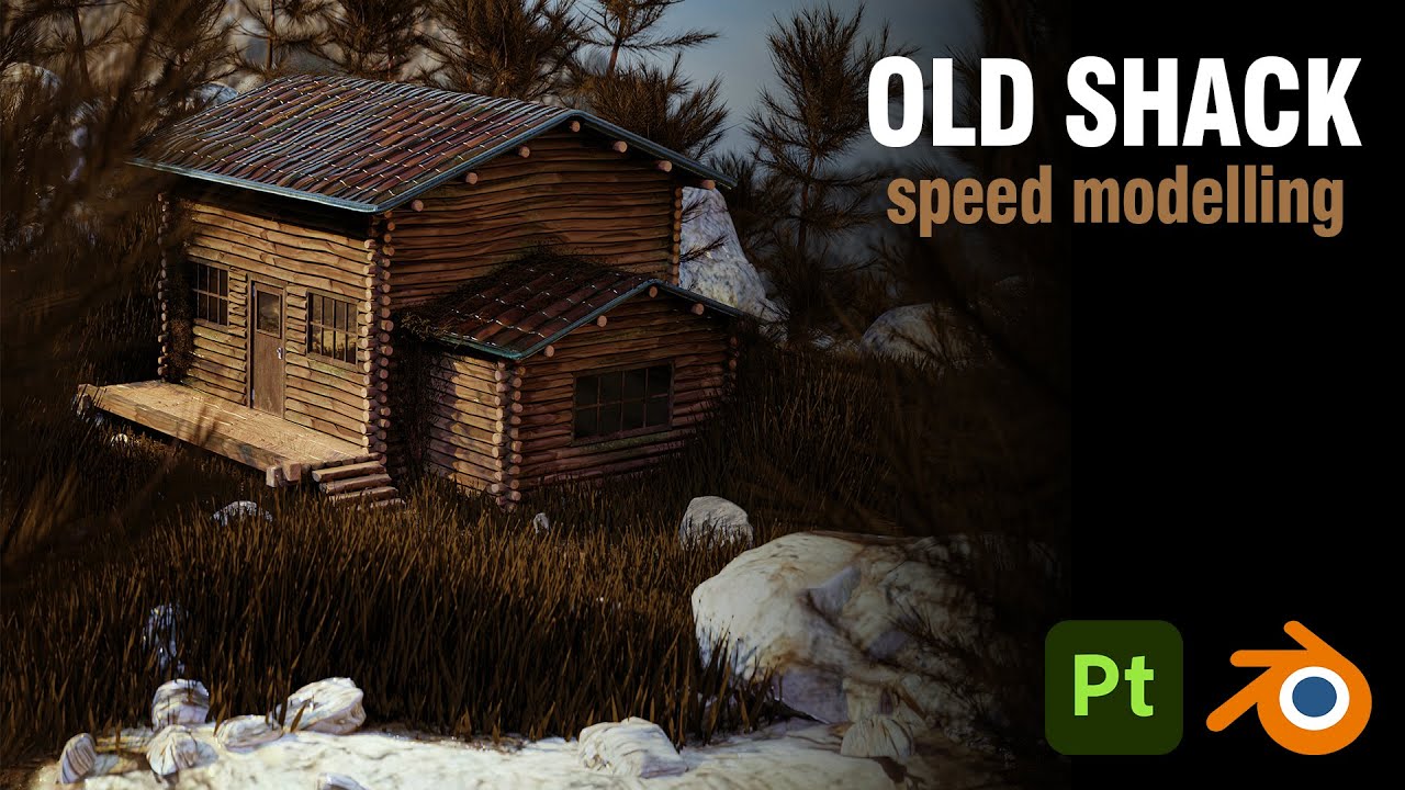 Old Shack - Speed Modelling (Blender and Substance Painter) - YouTube