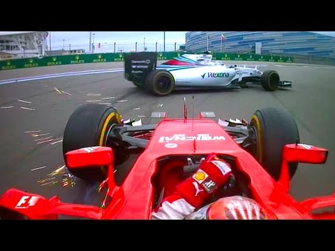 Raikkonen & Bottas Collide, 2015 Russian Grand Prix | F1 Classic Onboard