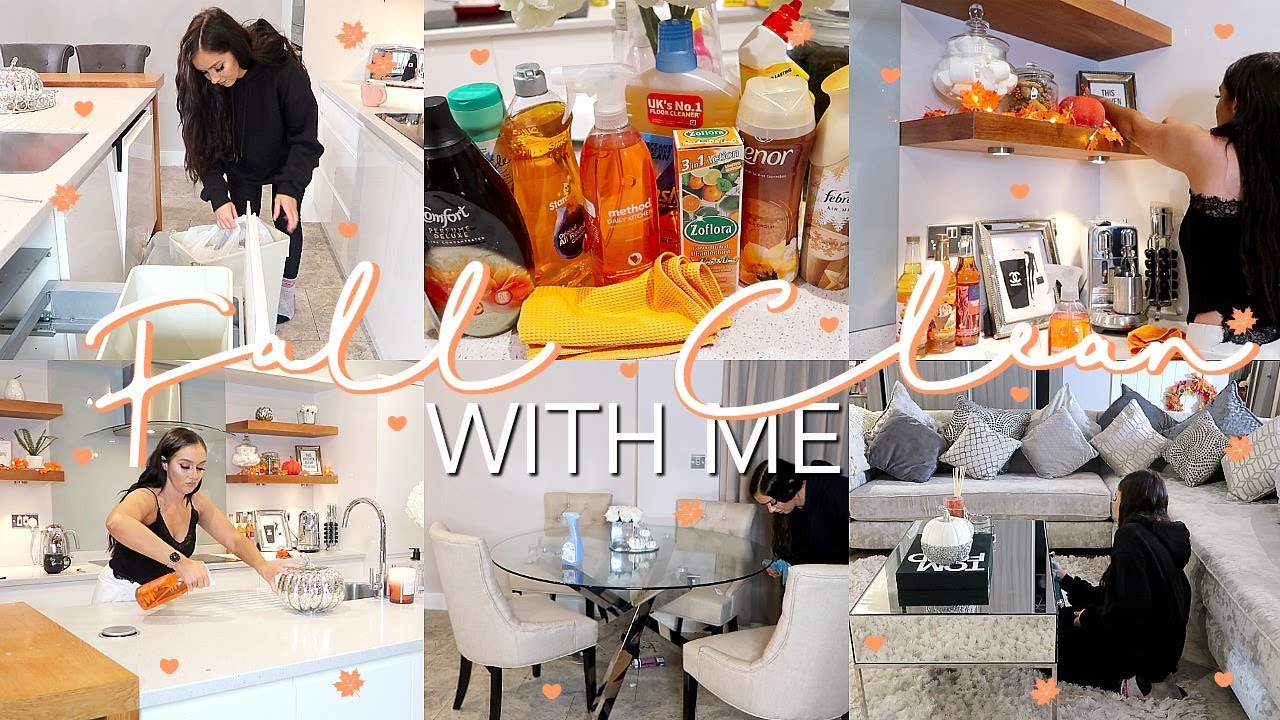 FALL CLEAN WITH ME! // EXTREME CLEANING MOTIVATION - ALL DAY CLEAN WITH ...
