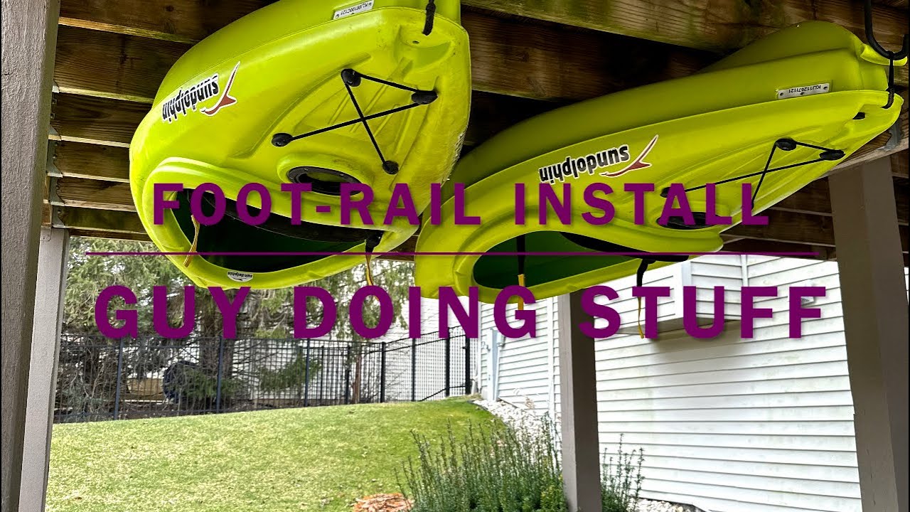 Installing foot rails on kayak : part 1 - YouTube