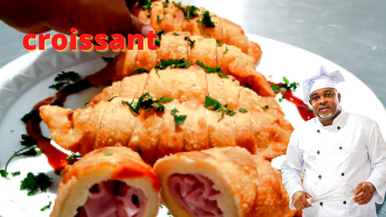 Como fazer salgado croissant Frito - YouTube