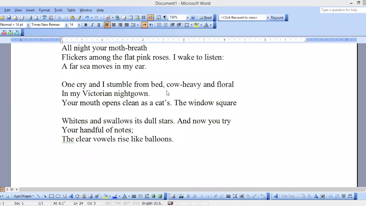 Sylvia Plath: The Morning Song Lecture-4 P-II - YouTube