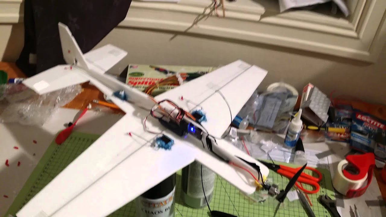 Homemade acro flight systems check - YouTube