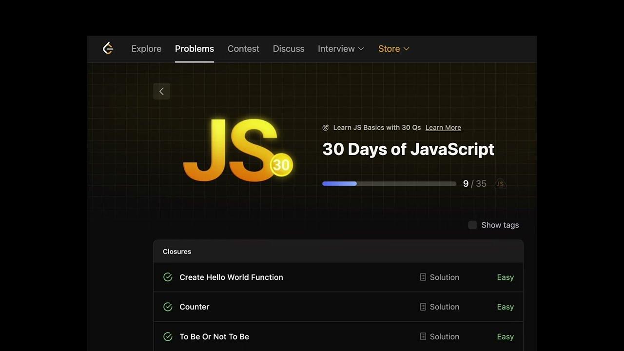 30 Days of Javascript ~ Day One - YouTube