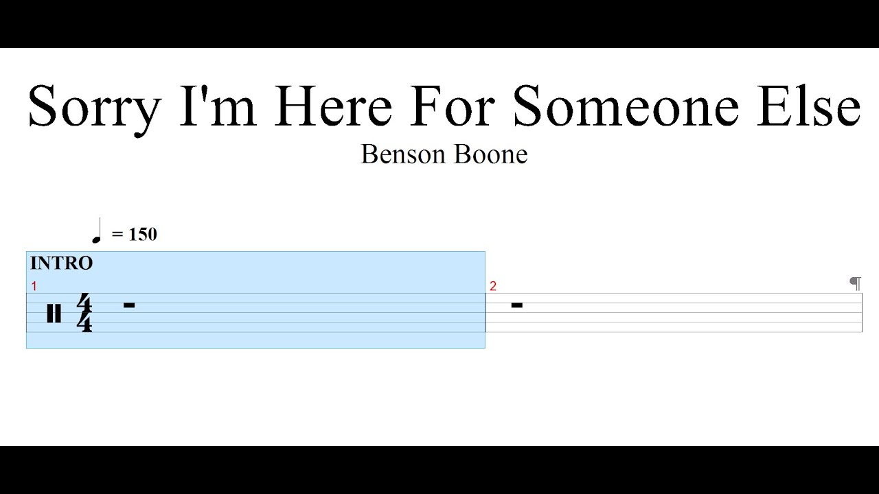 Benson Boone - Sorry I'm Here For Someone Else | DRUM SHEET MUSIC - YouTube