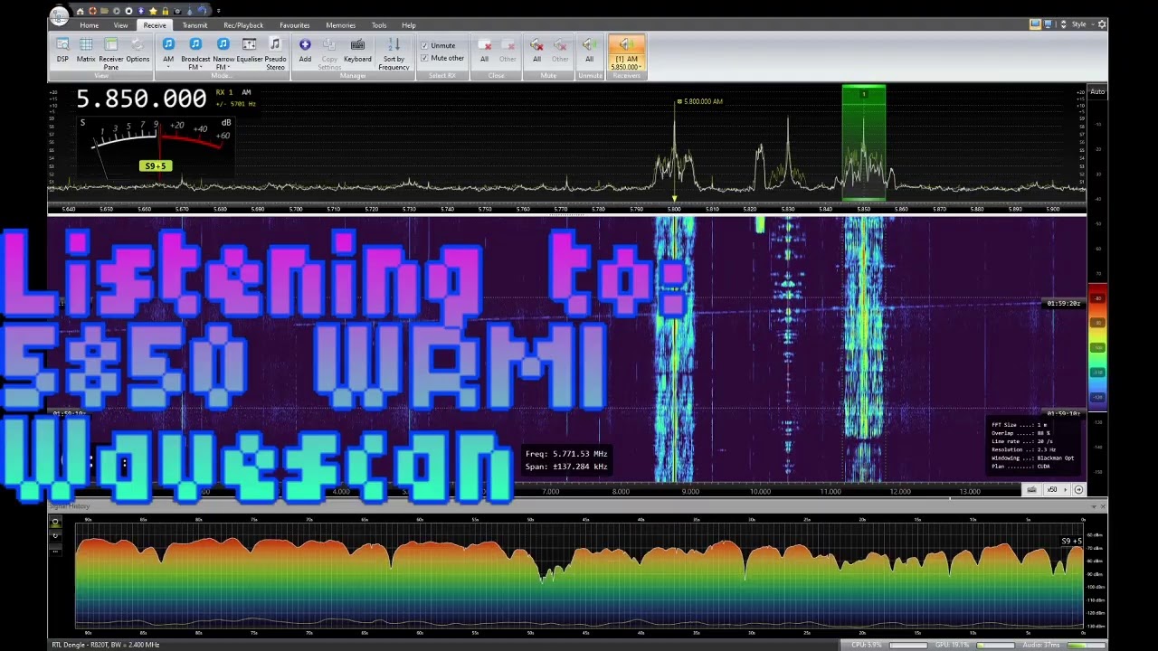 SHORTWAVE 5850 WRMI -Wavescan- 20210420 - YouTube