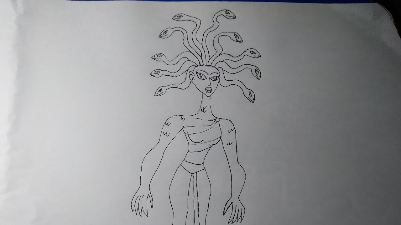 How To Draw Medusa - YouTube