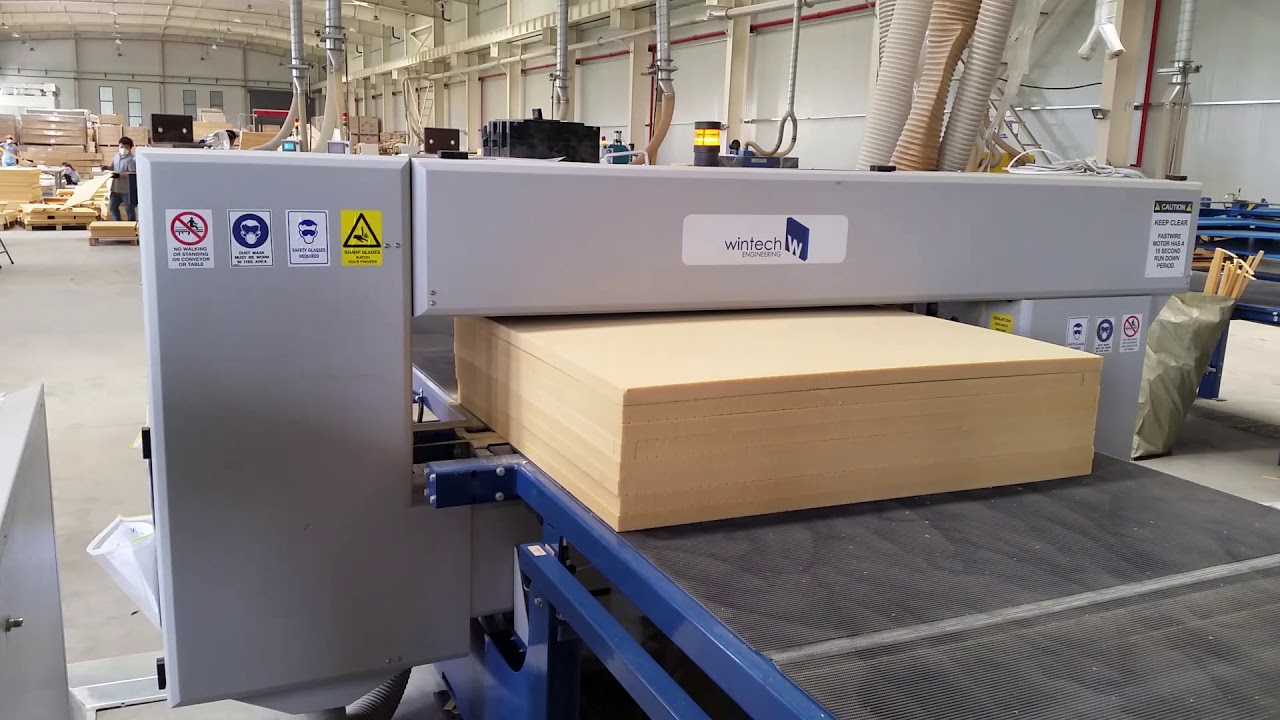 Wintech Vertical Fastwire cutting full stack of PE material - YouTube