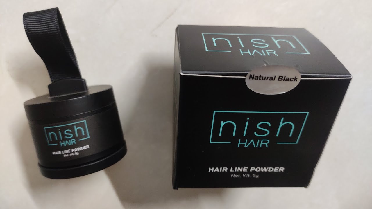 Nish Hair Hairline Powder Review (Water & Transfer test) | Natural ...