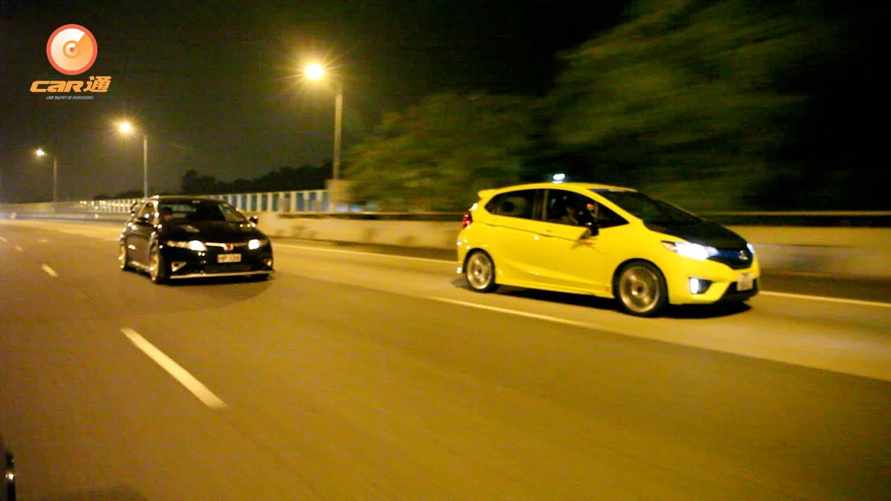 Spoon K20A Fit VS FN2 Type R Tuning！Battle！ - YouTube