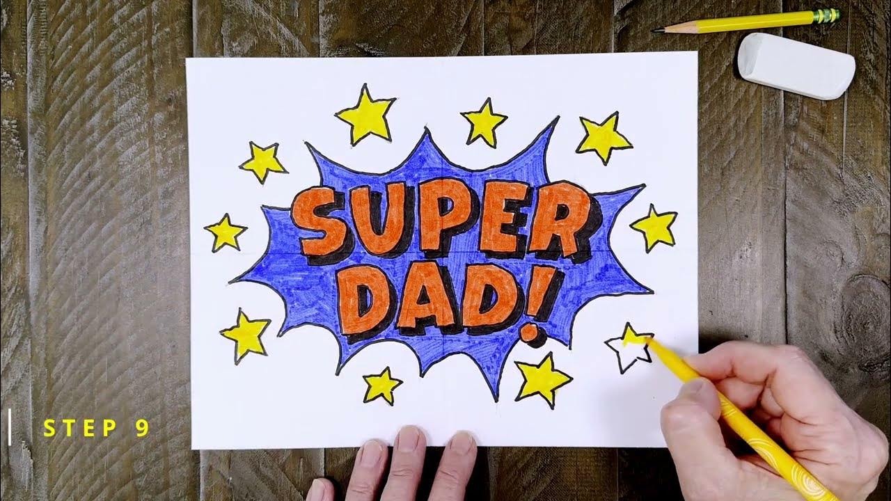 How to Draw a Father's Day Card - YouTube