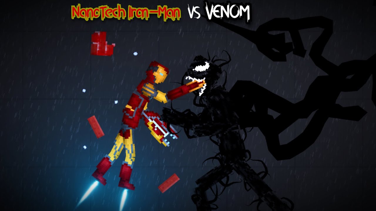 Nanotech Iron-Man VS Venom in People Playground - YouTube