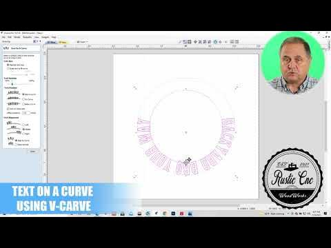 Text On A Curve Using Vectric Vcarve Pro - YouTube